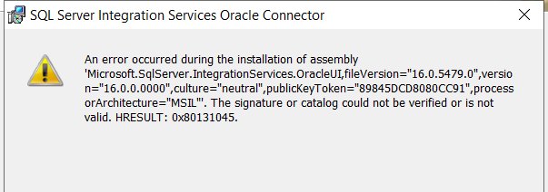 Visual Studio 2022 - SSIS Oracle Connector - Install fails | Microsoft Community Hub