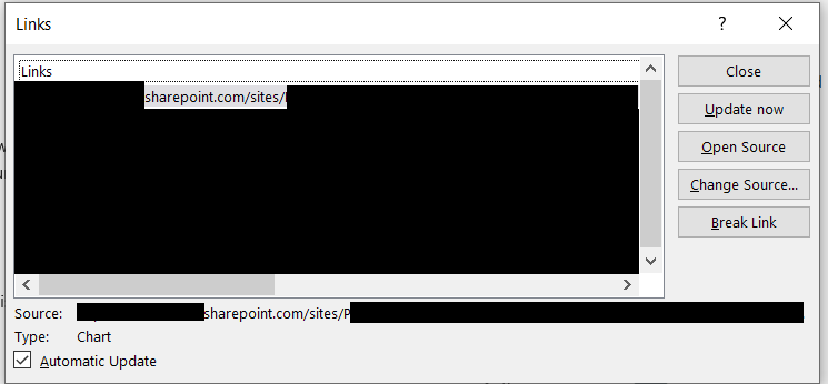 PowerPoint Linked to the Excel (SharePoint) Chart refresh & Table issue | Microsoft Community Hub