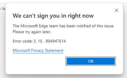 Unable to Sign in Microsoft Edge with my company e-mail | Microsoft ...