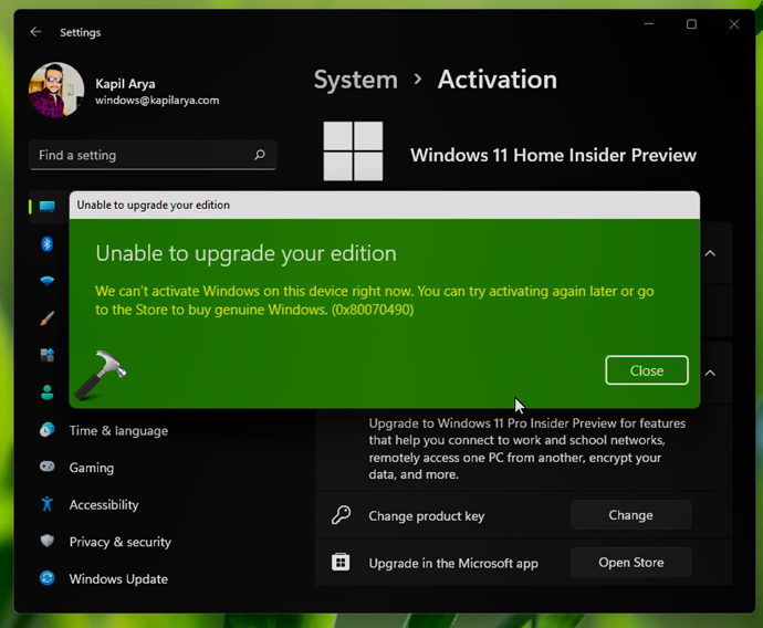 Upgrade to windows 11 Pro from unlicensed Home version | Microsoft ...