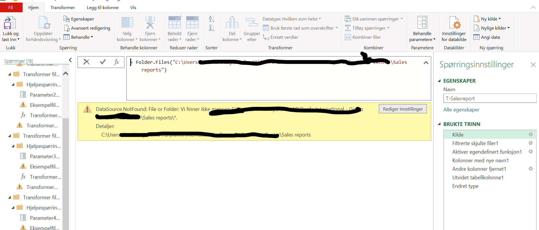 Change source from file folder to SharePoint folder - Power query ...