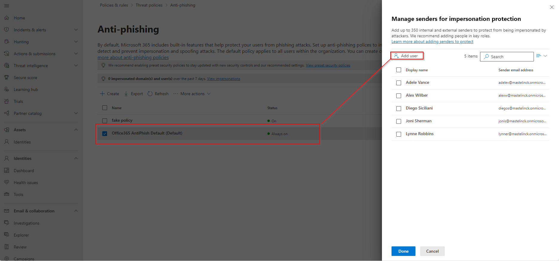 Automate adding users to impersonation protection | Microsoft Community Hub