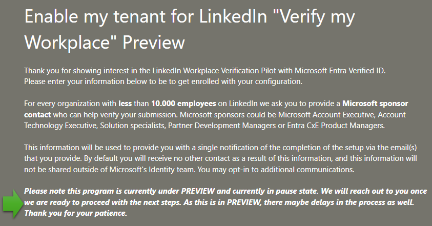 LinkedIn workplace verification | Microsoft Community Hub