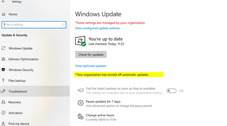 Computer only in Intune receive GPO for Windows Update causing blocking ...