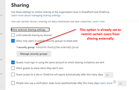 Restricting unauthenticated sharing / Anyone links to certain users or ...