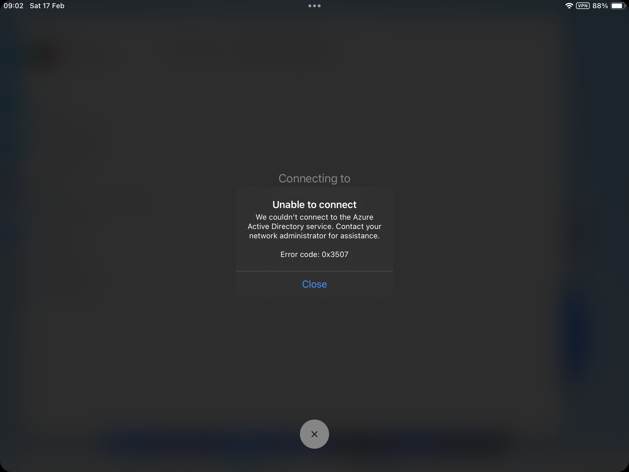 Error 0x3507 | Microsoft Community Hub