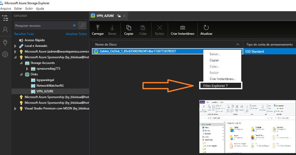 Explore disk file with Azure Storage Explorer | Microsoft Community Hub