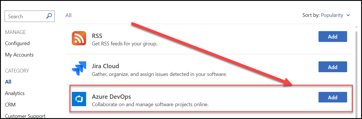 Unable to add Office Connector for Azure DevOps - "Something went wrong. - An unexpected error ...