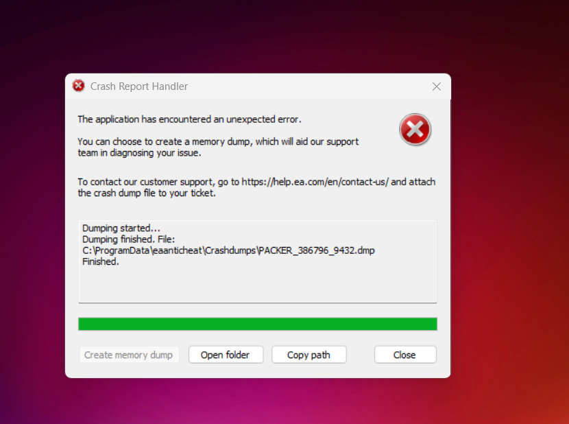 CRASH DUMP | Microsoft Community Hub