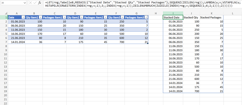 Stacking multiple rows into separate columns with expanding table ... Stacking multiple rows into separate columns with expanding table ...