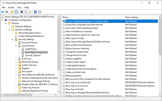 Understanding Group Policies: User Rights Assignment Policies ...