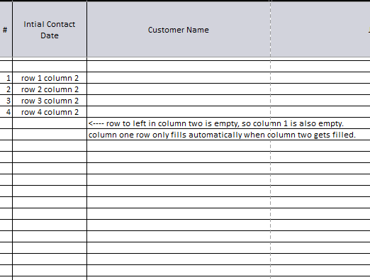 WHEN I FILL ONE ROW, I WANT ANOTHER ROW TO AUTOMATICALLY FILL WITH 1 ...