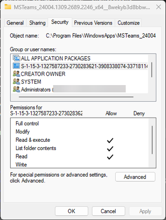 "Issue occurred while checking for updates." new Teams cannot update ...