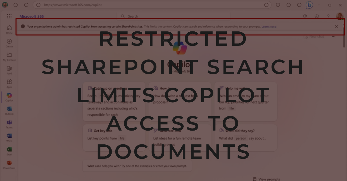 Microsoft Announces Restricted SharePoint Search | Microsoft Community Hub