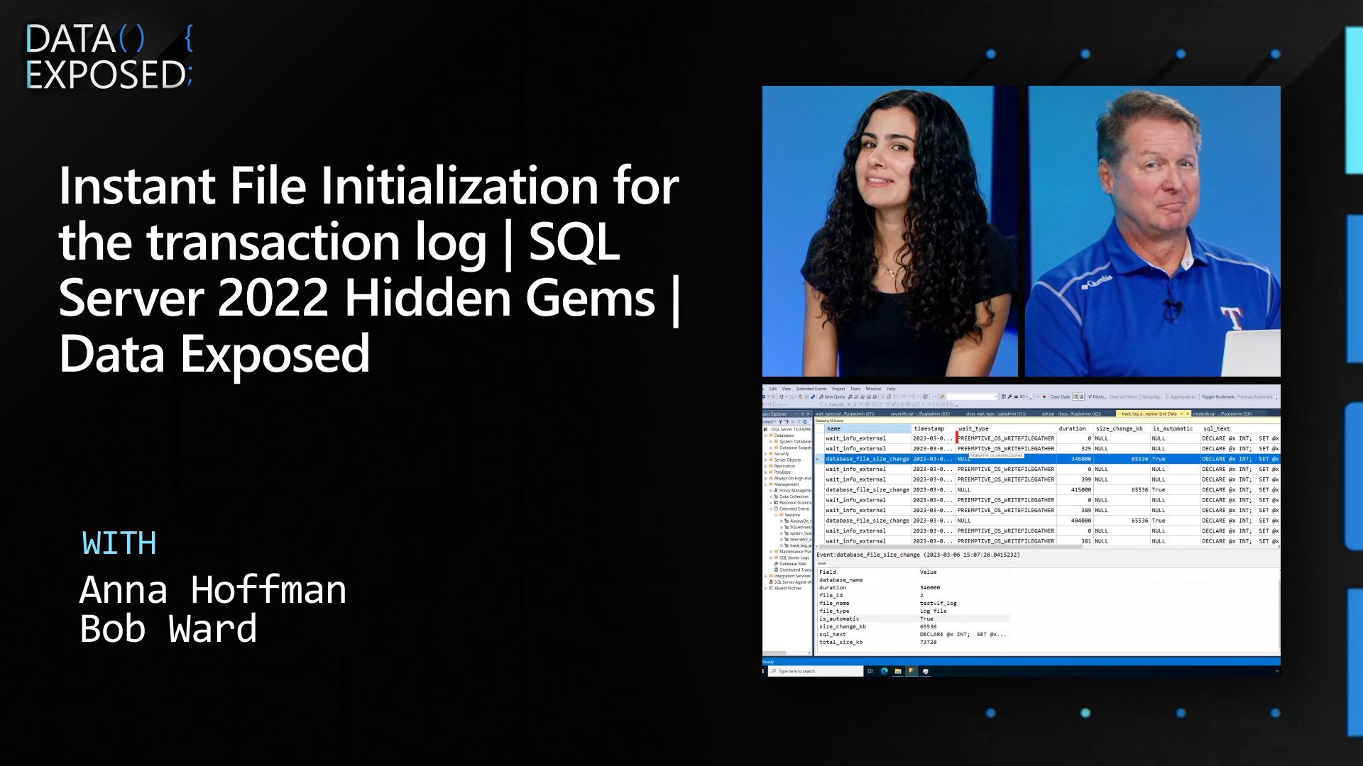 Instant File Initialization for the transaction log | SQL Server 2022 Hidden Gems | Data Exposed ...