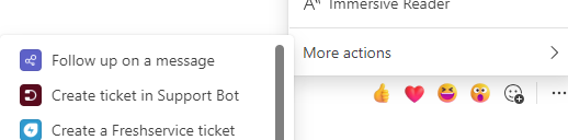 Is there a way to clean up the More Actions section of the elipsis menu ...