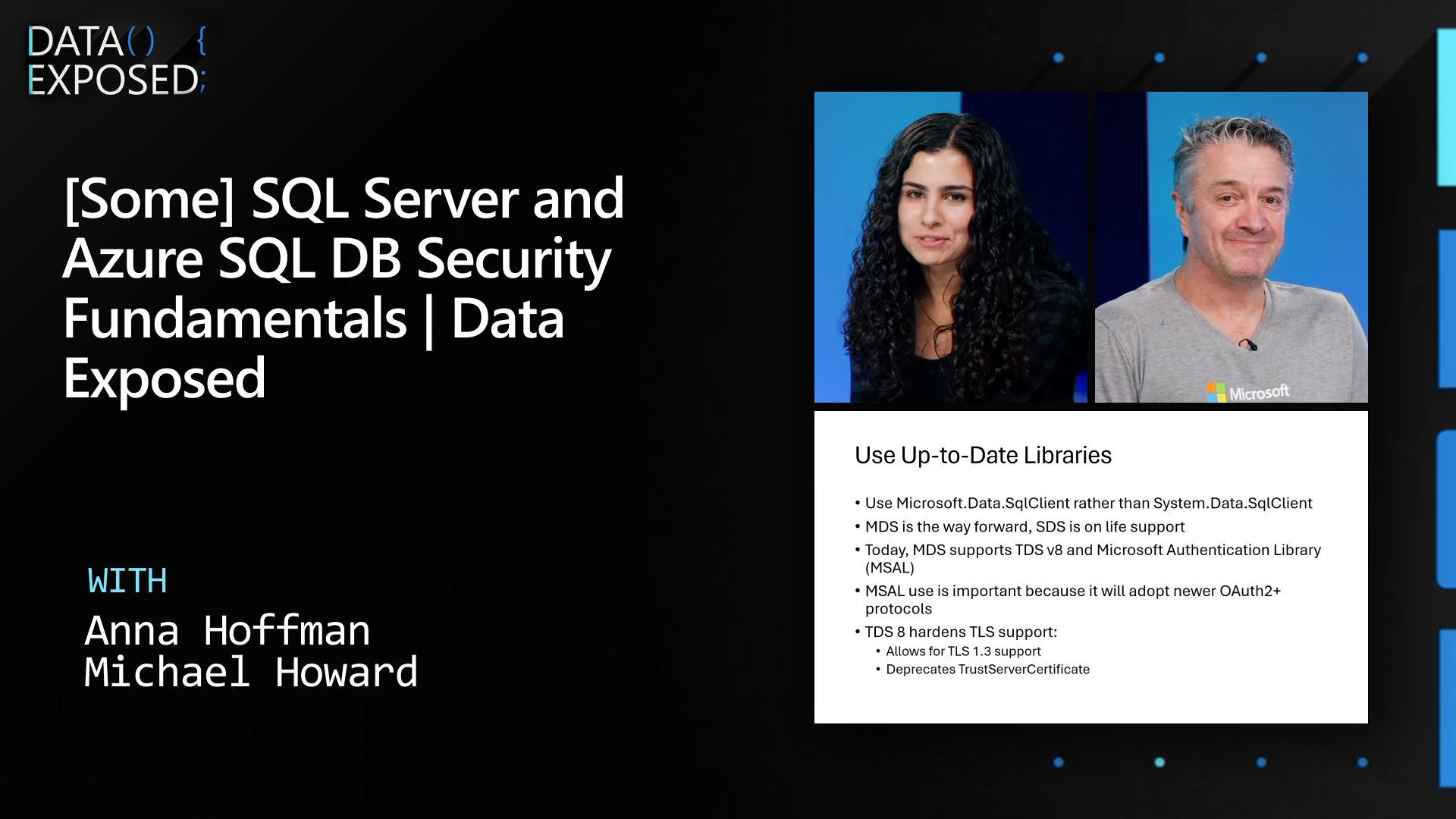 [Some] SQL Server and Azure SQL DB Security Fundamentals | Data Exposed ...