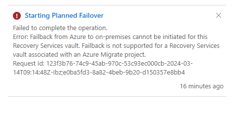 Starting Planned Failover Failed to complete the operation. | Microsoft Community Hub