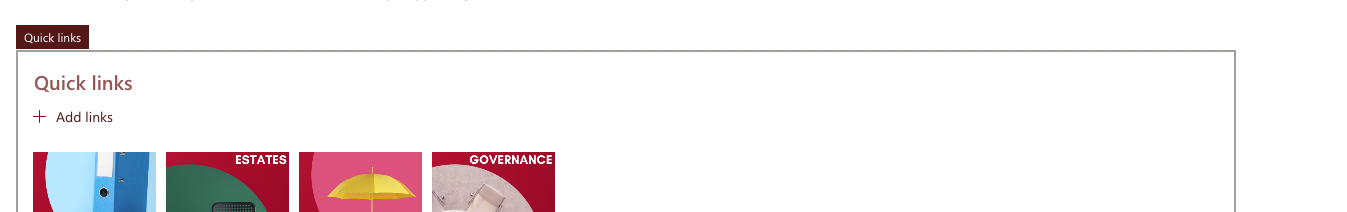 How to make quick link tiles central on modern Sharepoint sites ...
