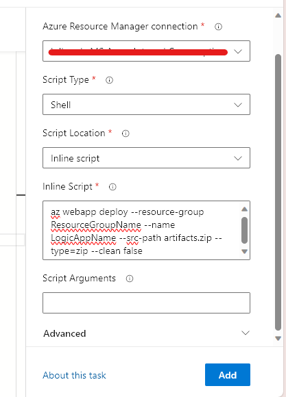 Deploy AZ CLI Task in DevOps Pipeline to Override or Merge Logic App ... Deploy AZ CLI Task in DevOps Pipeline to Override or Merge Logic App ...
