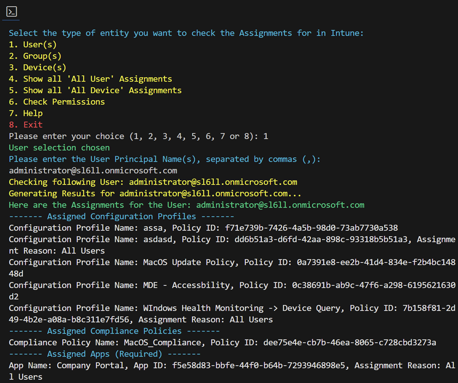 Intune Assignment Checker - Get All Assigned Policies, Profiles and Applications | Microsoft ...