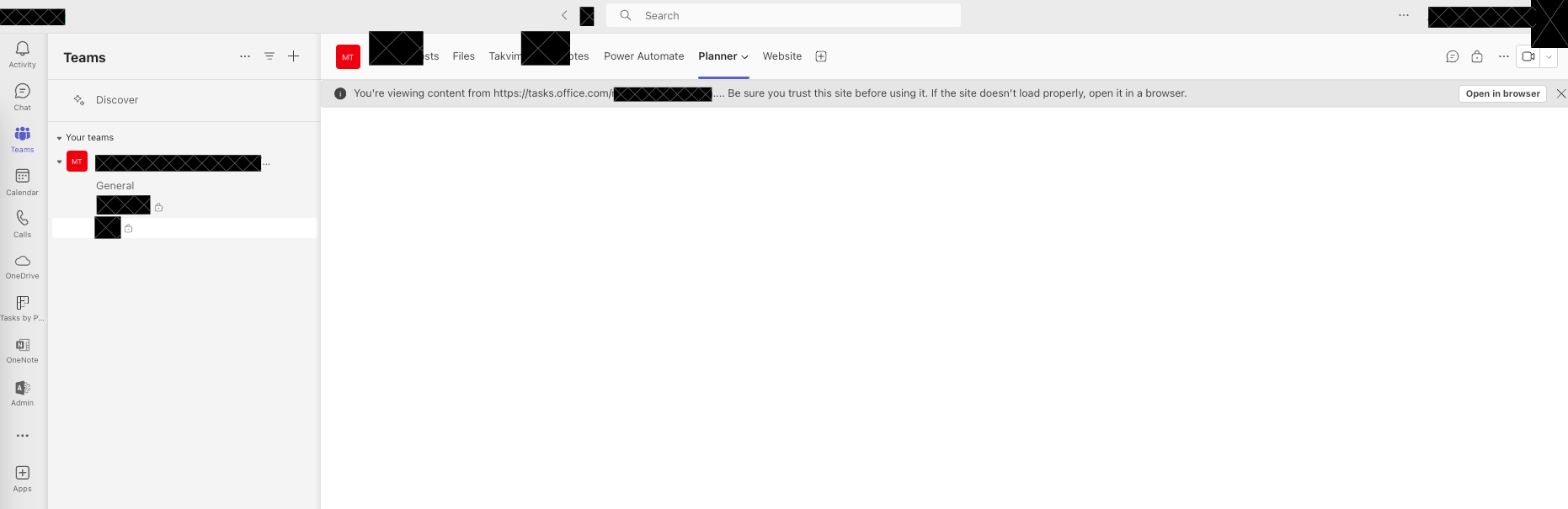 New Teams Won't Load Website Tab | Microsoft Community Hub
