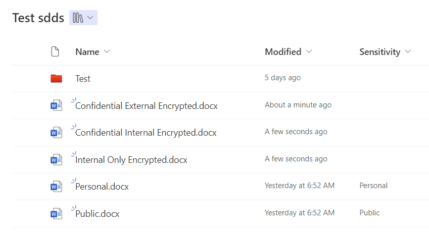 Encrypted files' sensitivity label doesn't show up within sharepoint ...