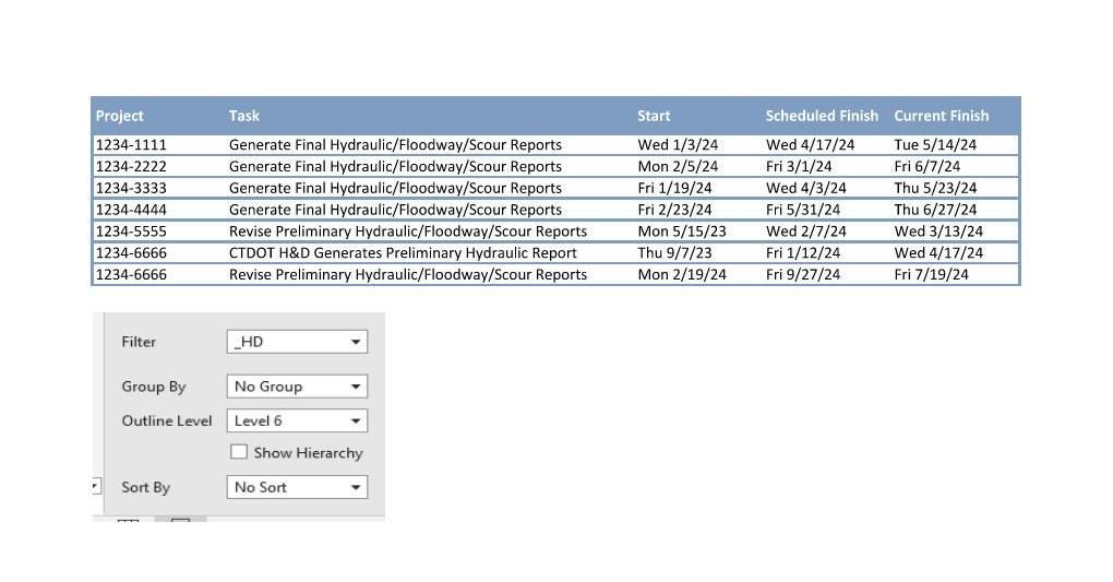 Microsoft Project - Using Filters with Report Tables | Microsoft ...