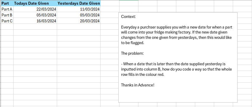 How to automatic row row in a colour based on cell value | Microsoft Community Hub