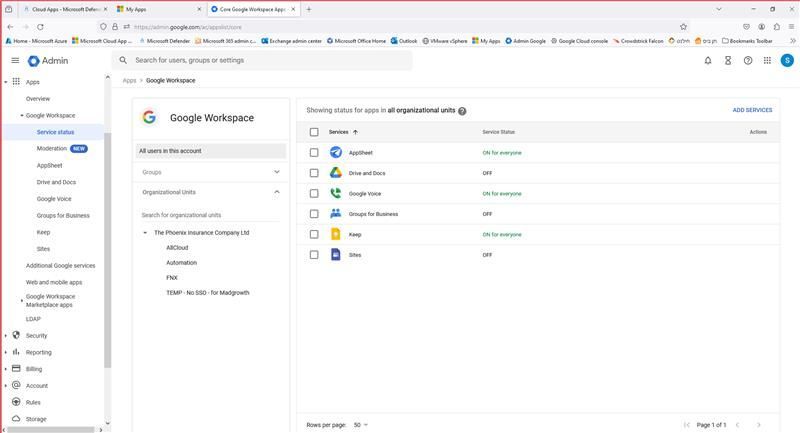 Google Workspace connecting error through App Connector (in MDCA ...