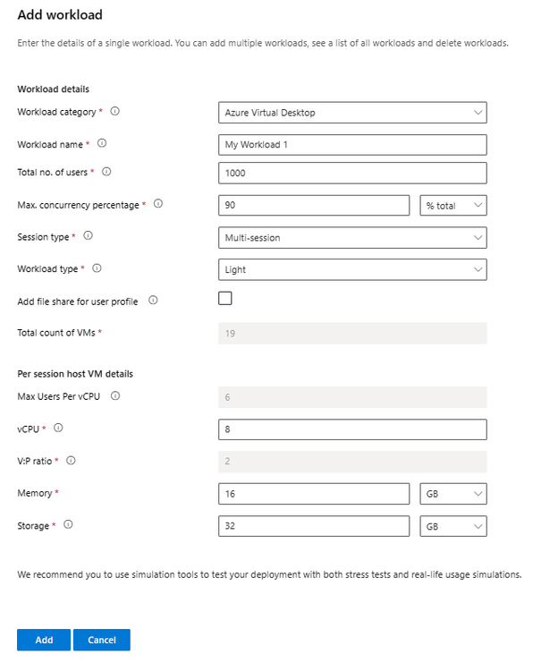 Introducing Azure Virtual Desktop workload in Azure Stack HCI Sizer! | Microsoft Community Hub