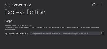 SQL Server installation issues | Microsoft Community Hub