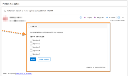 How to embed a Microsoft Form into an Outlook email? | Microsoft ...