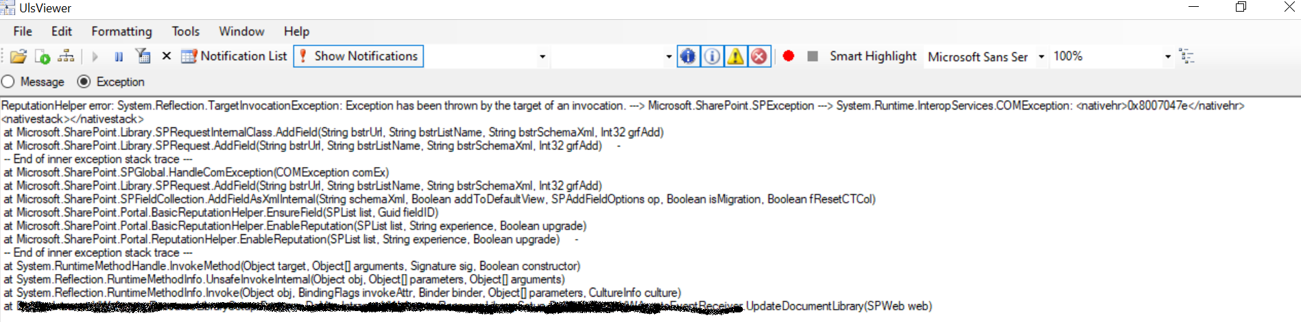 Error while activating SharePoint enable reputation (Microsoft.SharePoint.Portal ...