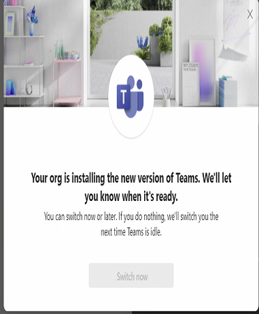 Switching to NEW Teams error message "Your admin has restricted access ...