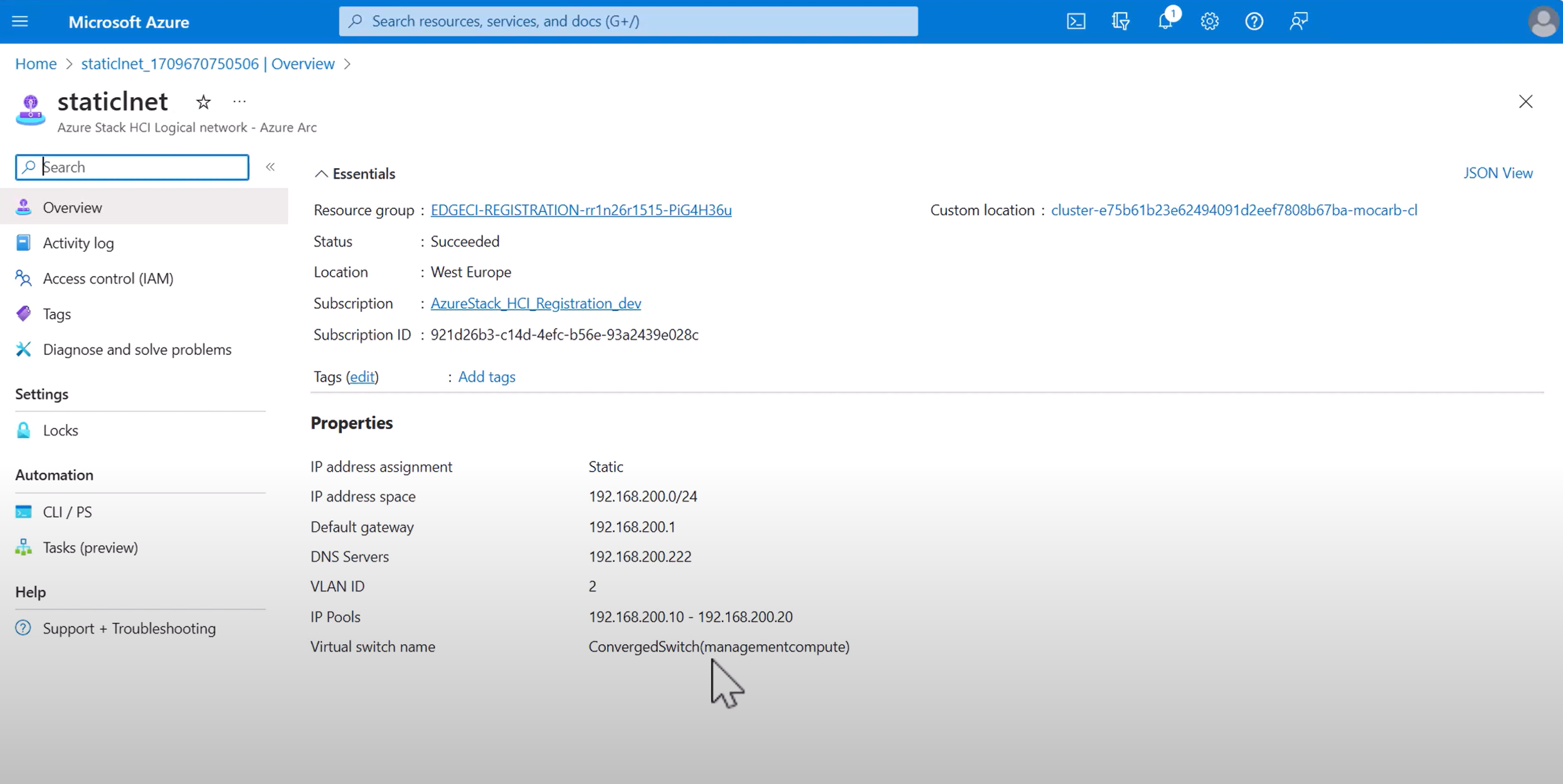 Logical Networks in Azure Portal for HCI: Setting the Stage for Software Defined Networking