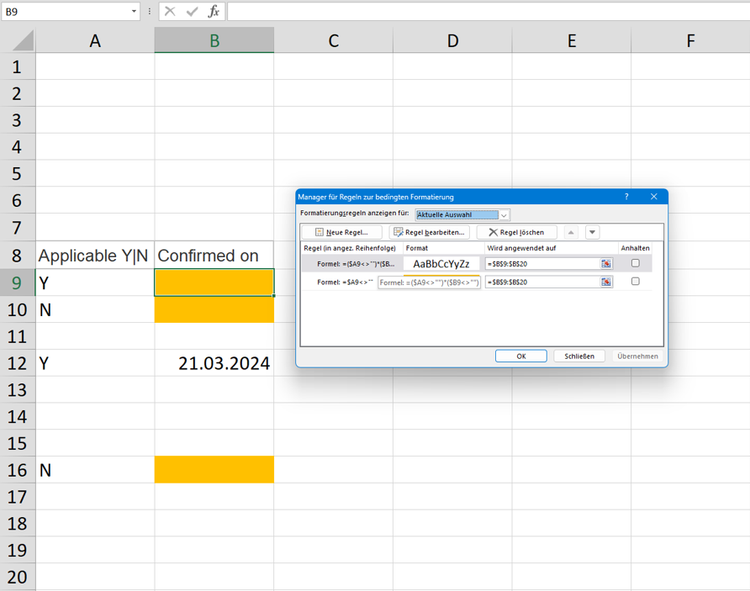 Conditional formatting based on multiple cell formulas | Microsoft Community Hub