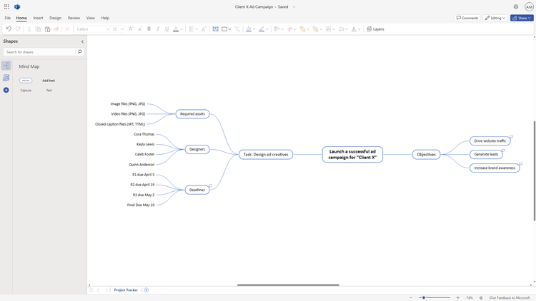 Brainstorm your next big idea with mind maps in Visio for the web ...
