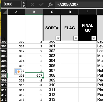 Missing row 305 in EXCEL | Microsoft Community Hub