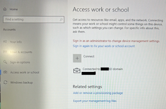 Work or School Account Problem just after Hybrid AD Joined Autopilot ...