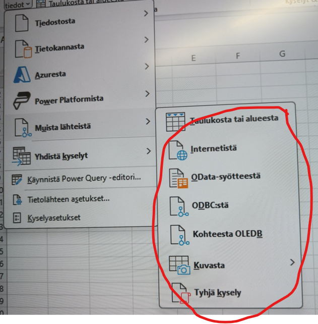 Msquery Valinta Excelistä On Hävinnyt The Msquery Selection From Excel