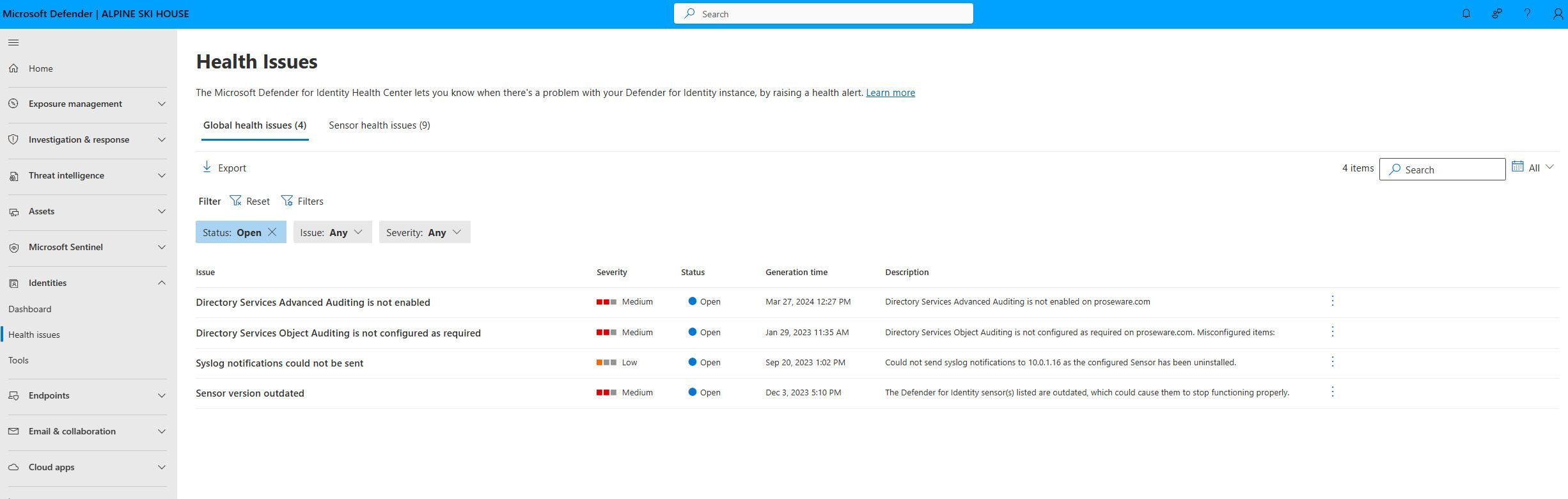 Introducing the new Defender for Identity Health Alert API | Microsoft Community Hub