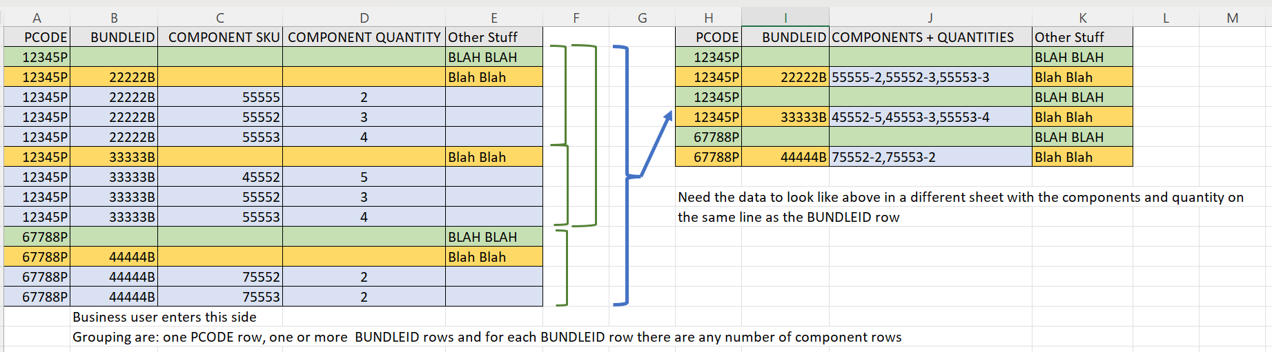 Concatenate matching list of columns into another cell | Microsoft ...