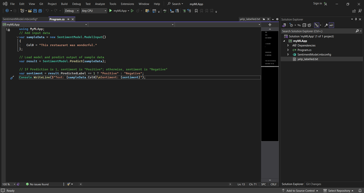 Build your first ML-Model with ML.NET Model Builder