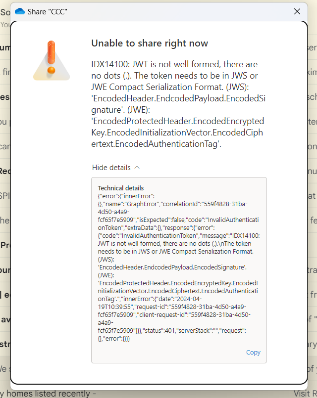 Unable to share a moved folder | Microsoft Community Hub