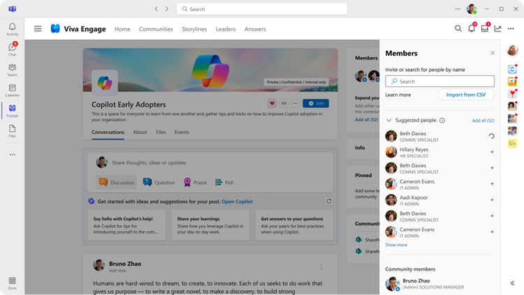 New features in Viva Engage help you rollout and adopt Copilot | Microsoft Community Hub