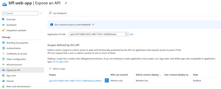 Implementing a Blazor-based BFF in Azure Container Apps
