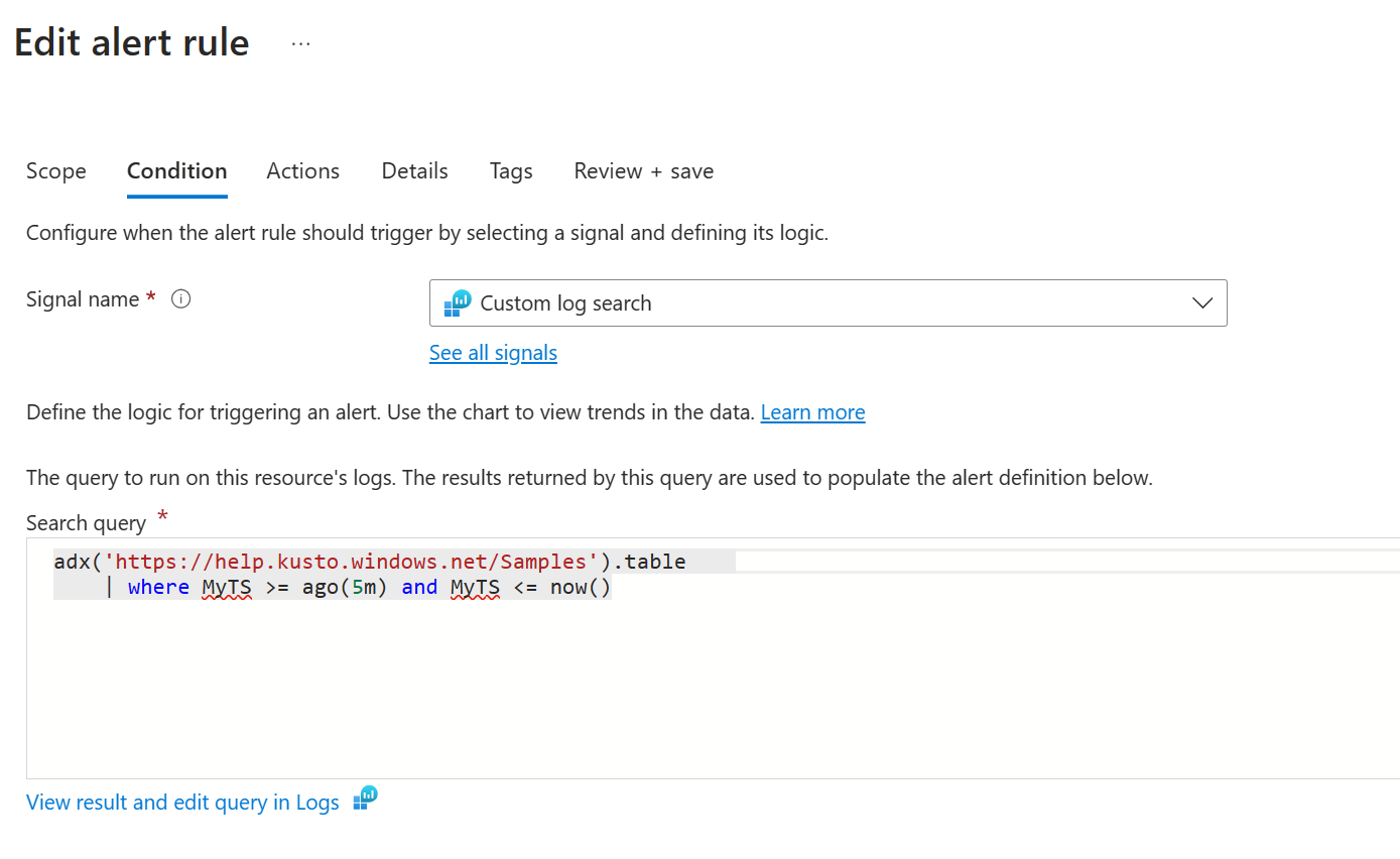 Monitor your data using Azure Monitor log search alerts and the Azure ...