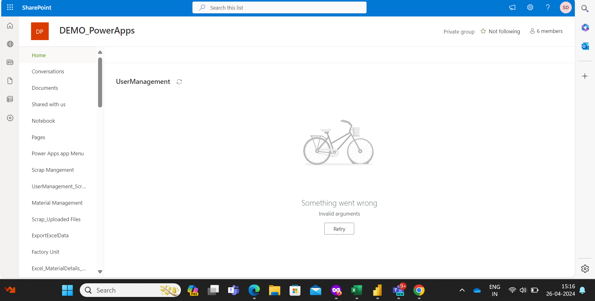 Something went wrong: Invalid arguments when accessing the Sharepoint list (online) | Microsoft ...