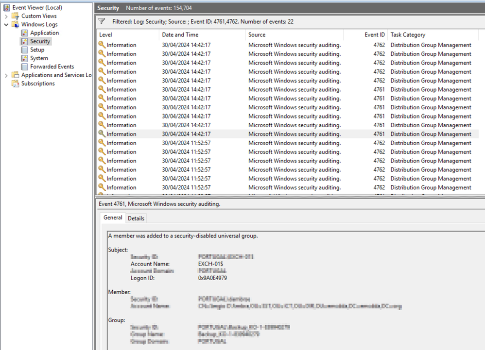 Exchange distribution group membership auditing logs | Microsoft Community Hub